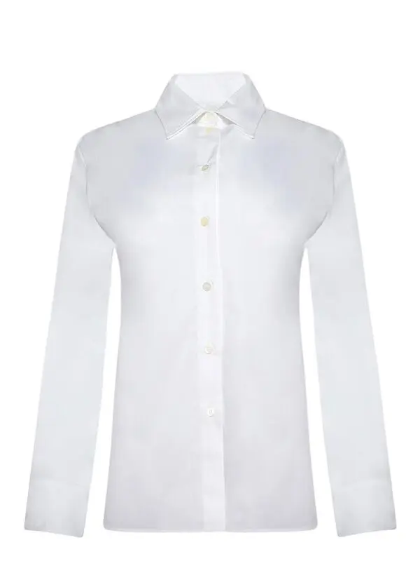 Jacquemus Long Sleeve Collared Shirt - White