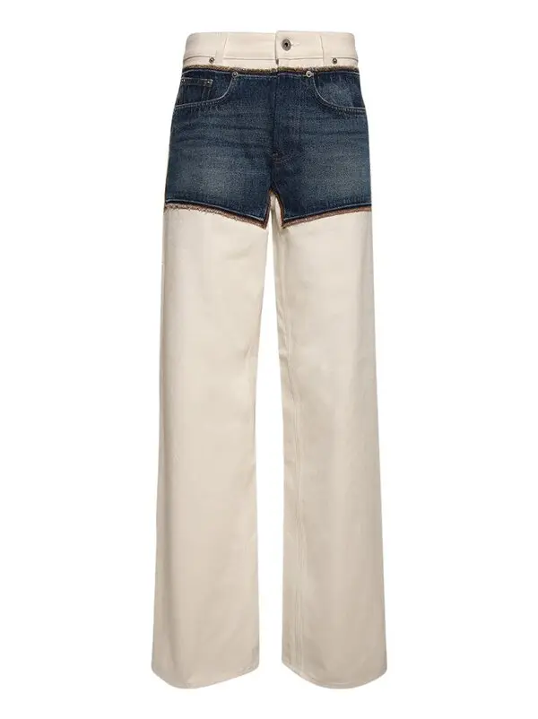 JEAN PAUL GAULTIER Petit Grand Denim Jeans - Ecru And Vintage Blue