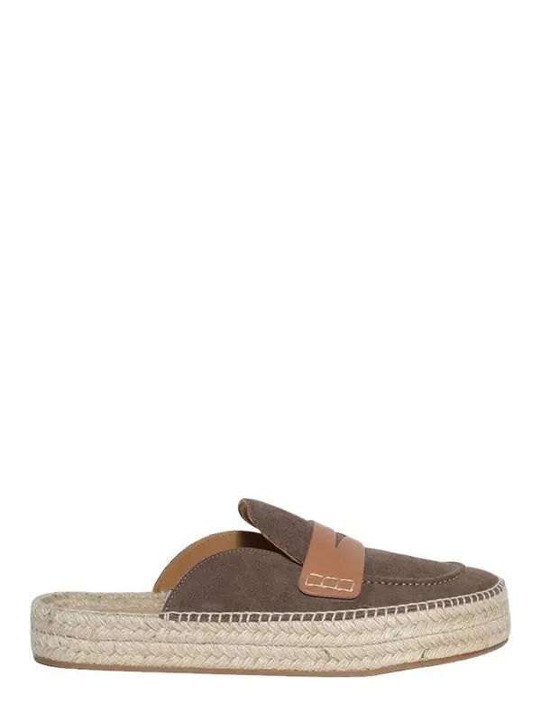 JW Anderson Espadrille Loafer Mules - Taupe