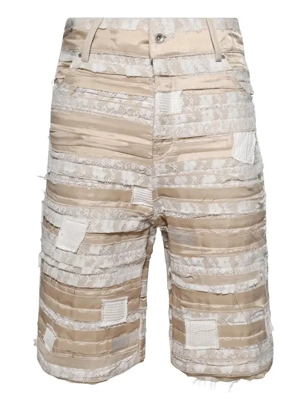 WHO DECIDES WAR BY EV BRAVADO Interwoven Shorts - Cream