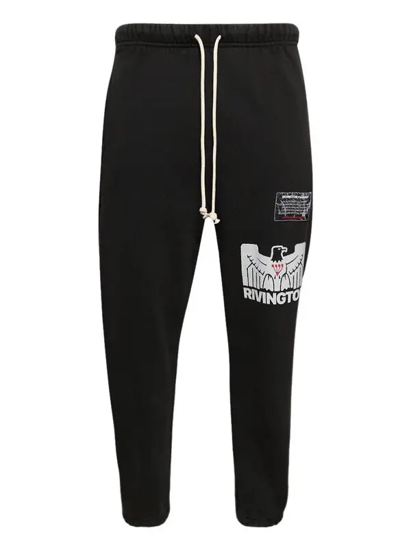 RIVINGTON ROI REBIS Flag Sweatpants - Black
