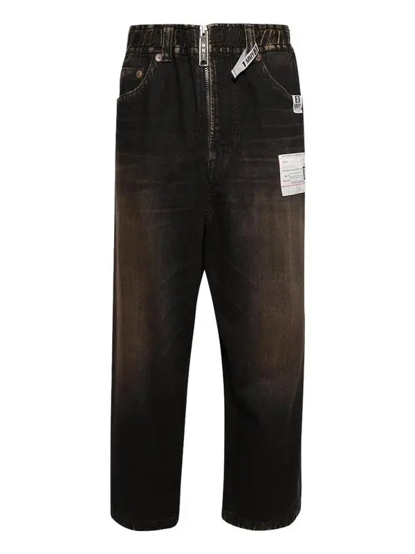 Mihara Yasuhiro Amateur Sewn Wide Jeans - Black