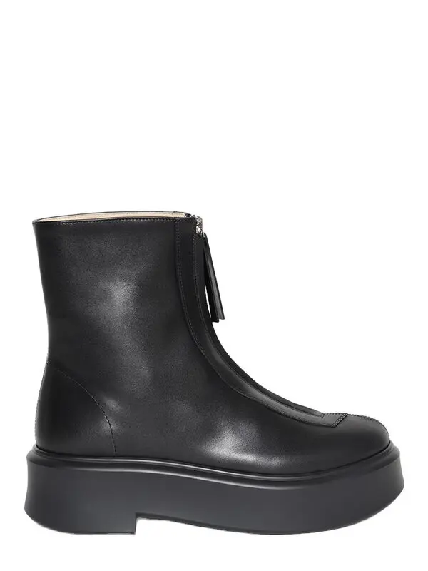 THE ROW Zipped Boots - Black