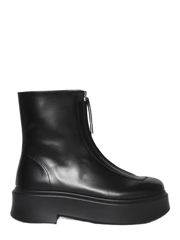 THE ROW Zipped Boots - Black