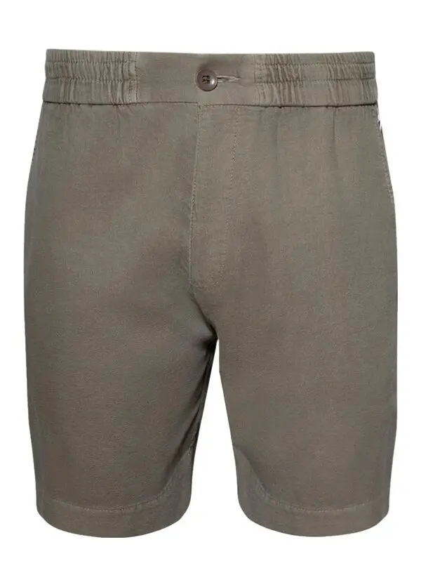 THE ELDER STATESMAN Early Dawn Crop Shorts - New Olive