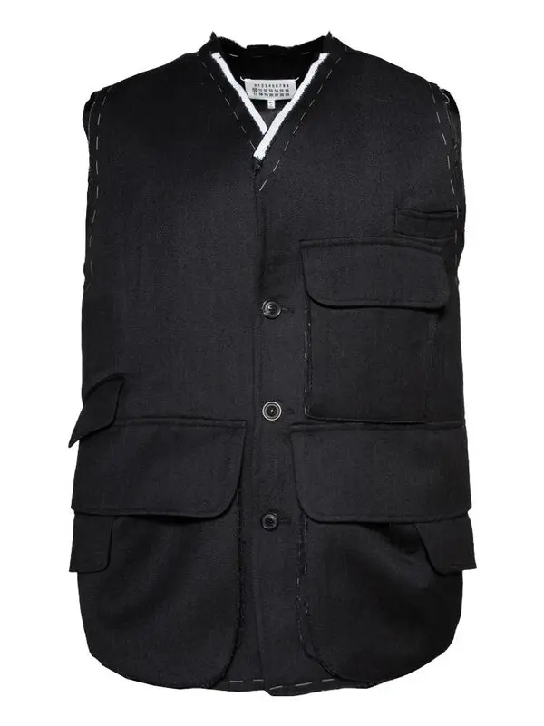 MAISON MARGIELA Suiting Vest - Grey Melange