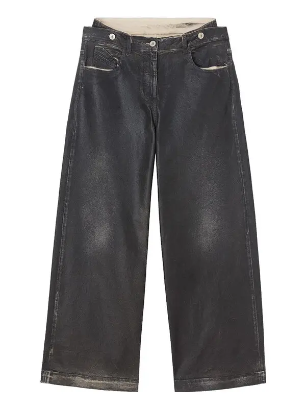 Attico Wide Leg Jeans - Navy Blue