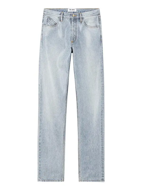 Attico Straight Leg Jeans - Sky Blue