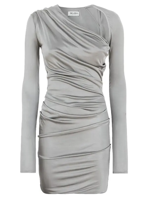 Attico Mini Long Sleeve Dress - Grey