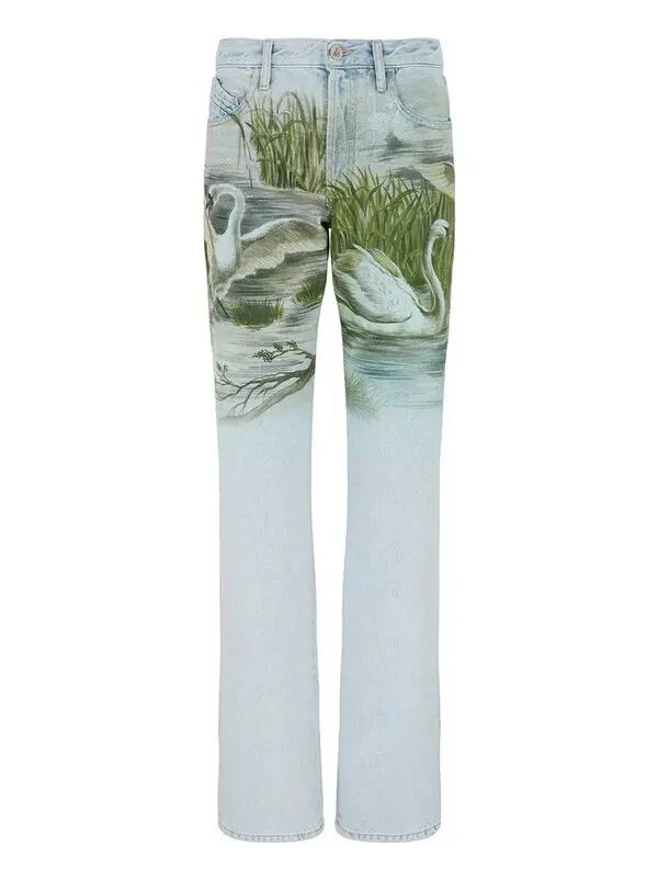 Attico Swan Jeans - Sky Blue
