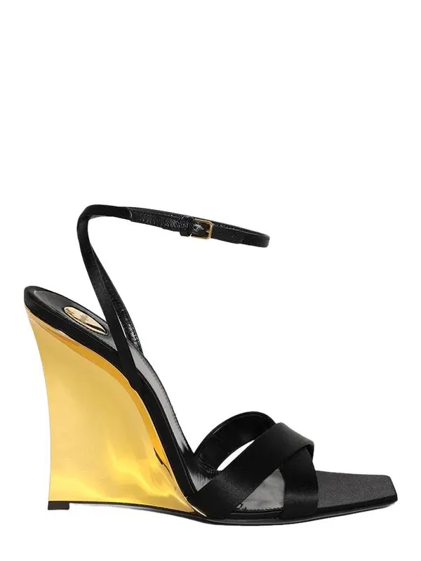 Saint Laurent Lucienne 110 Wedges - Black