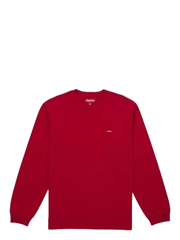 Supreme Small Box Long Sleeve Tee Shirt Red - Dark Red