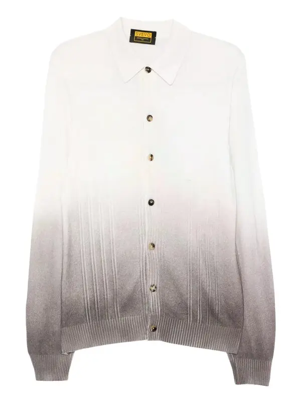 SVEVO Cashmere Ribbed Shirt - White