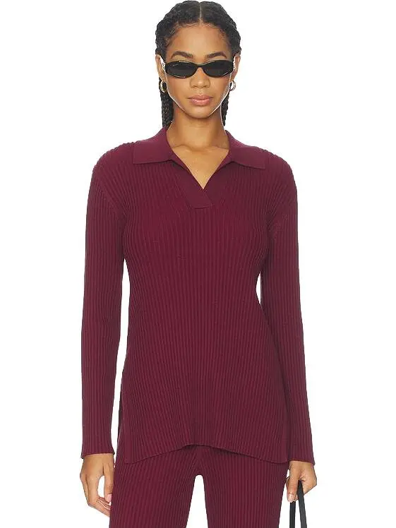 4TH & RECKLESS Calrine Knit Top - Burgundy