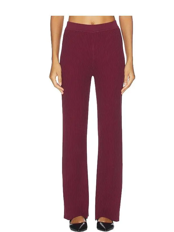 4TH & RECKLESS Calrine Knit Trouser - Burgundy