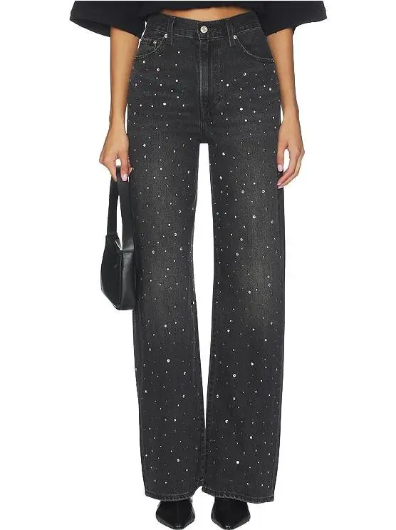 LEVI'S Ribcage Wide Leg Jeans - Dazzle Me Smoke