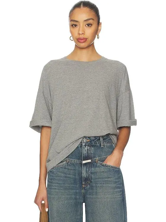 Free People X We The Free Perfect Oversized Tee - Heather Grey