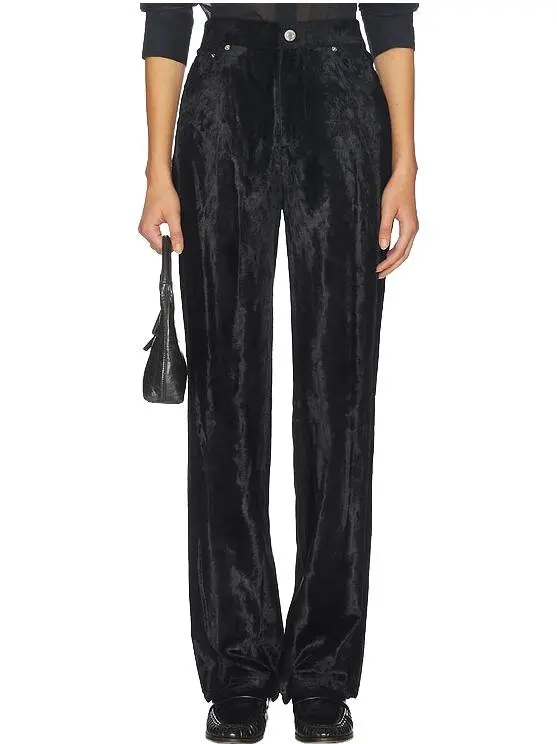Helmut Lang Pony High Rise Straight - Black