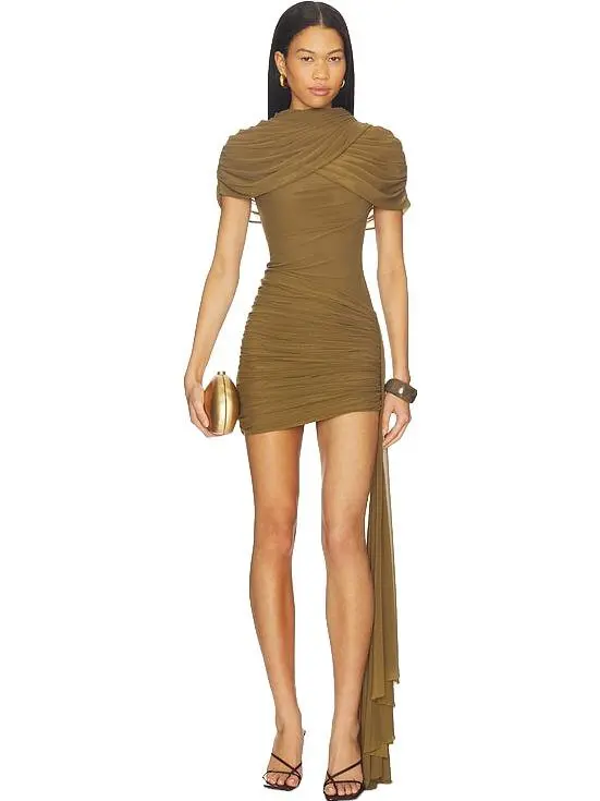 DEME BY GABRIELLA Hazel Mini Dress - Sand Green