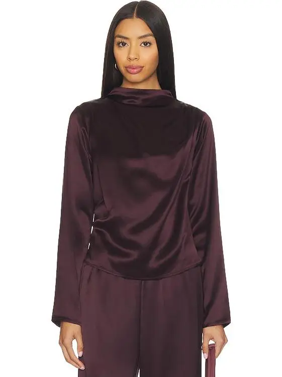 Line & Dot X Petrea Long Sleeve Top - Aubergine