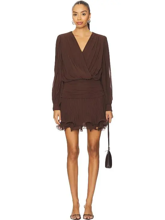 Line & Dot Twyla Mini Dress - Chocolate