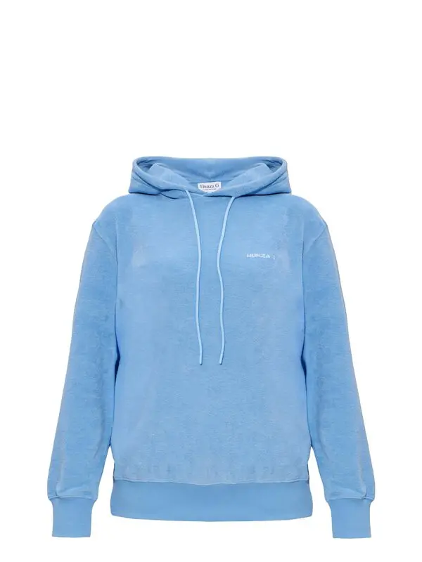 Hunza G Cotton Terry Sweatshirt - Blue