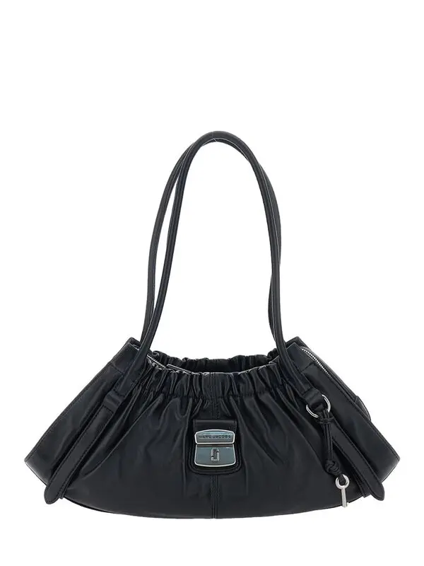 Marc Jacobs Leather Shoulder Bag With Padlock And Key Pendant - Black