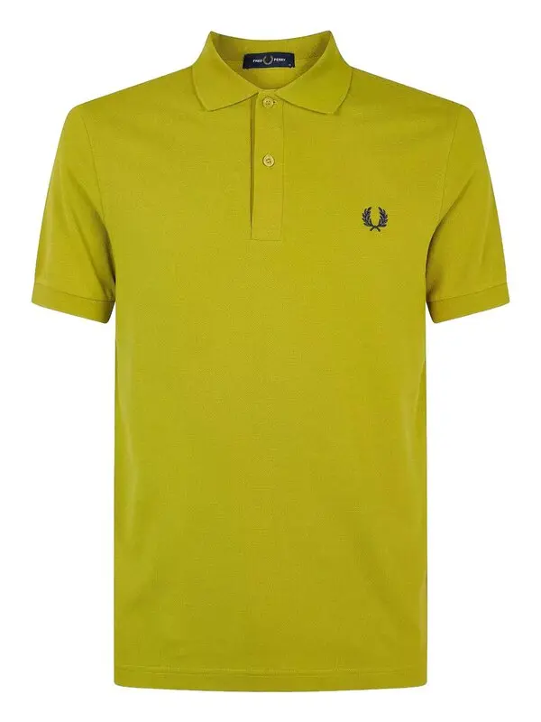 Fred Perry Logo-embroidered Polo Shirt - Yellow