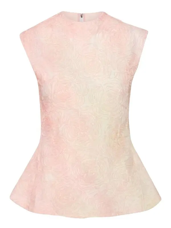 Remain Birger Christensen Floral-patterned Peplum Top - Pink