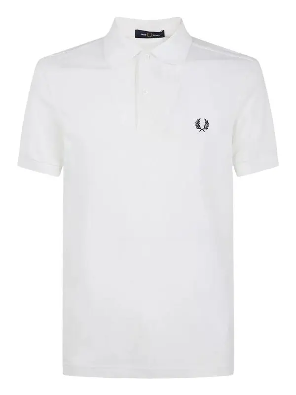 Fred Perry Logo-embroidered Polo Shirt - White