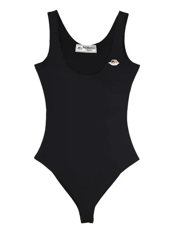 Fiorucci Angels-patch Bodysuit - Black