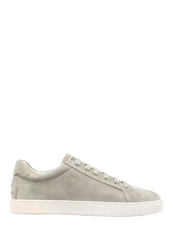 TOD'S Allacciata Cassetta Suede Sneakers - Grey