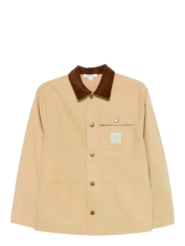 SPORTY & RICH Gaia Corduroy-collar Jacket - Brown