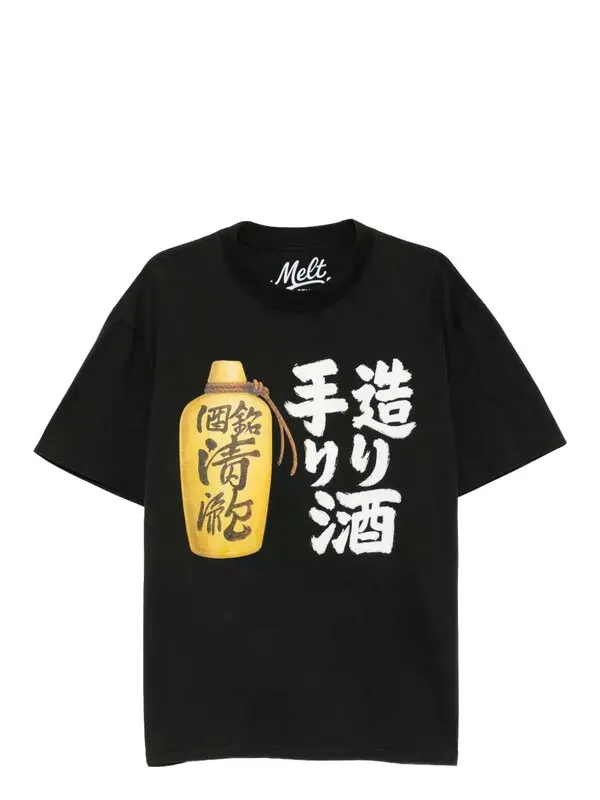 MELT Grapic-printed T-shirt - Black