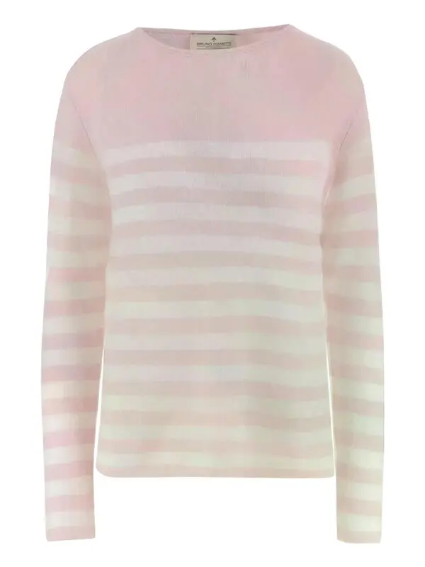Bruno Manetti Striped Cashmere Jumper - Pink