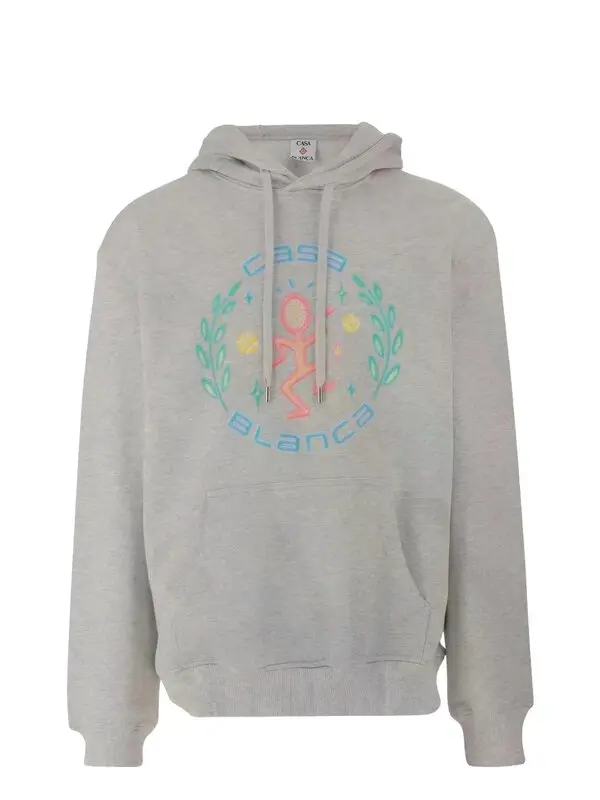 Casablanca Logo Hooded Sweatshirt - Grey