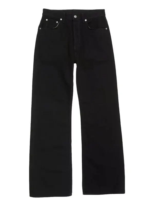 Acne Studios Denim With Leather Patch - Black