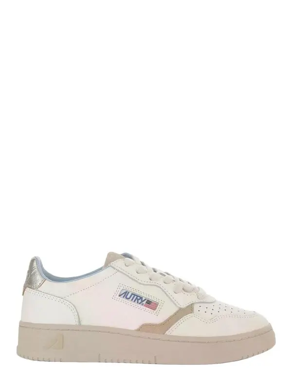 AUTRY Medalist Perforated Overlay Trainers - Neutrals