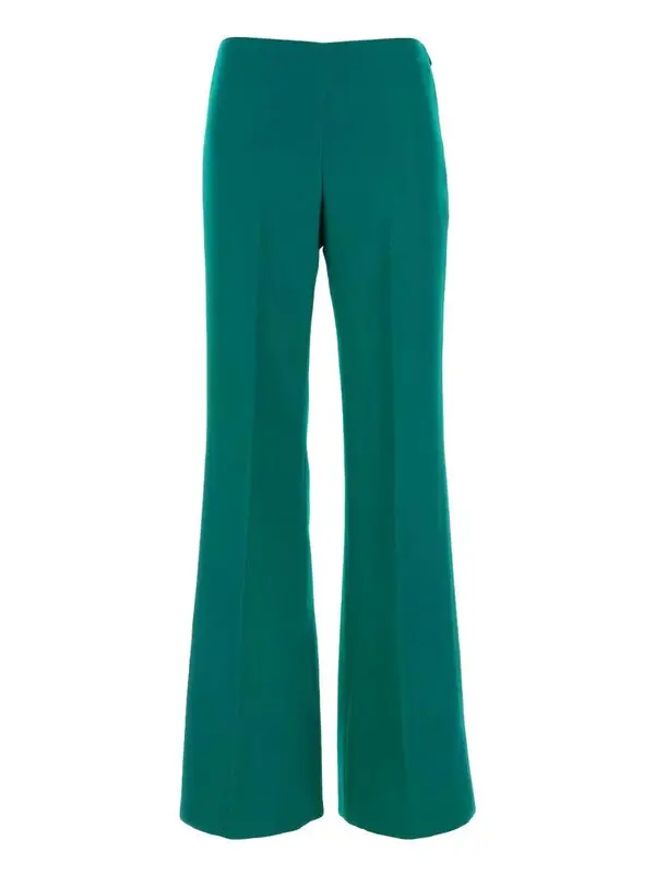 Fendi Grain De Poudre Flared Trousers - Green