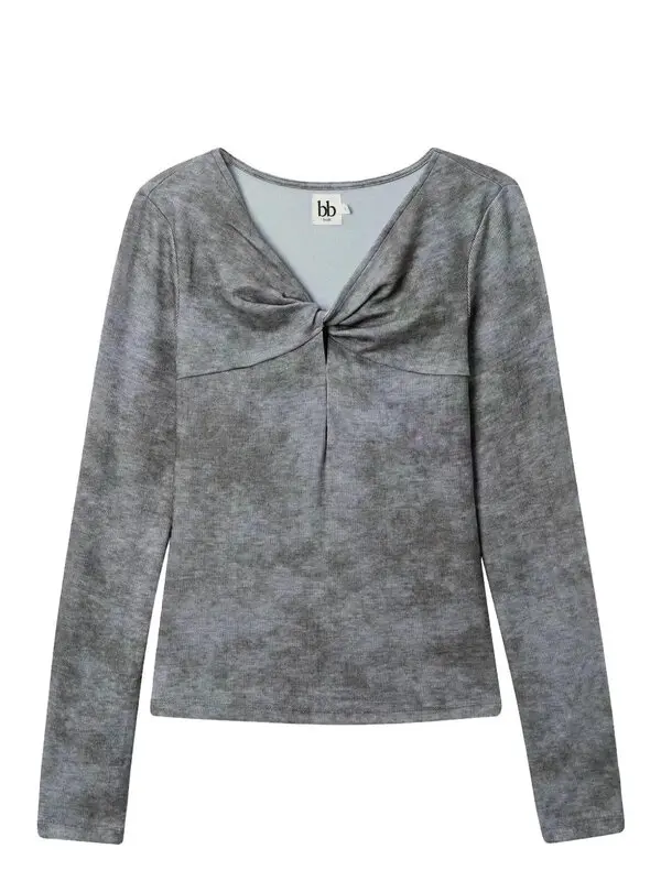 B+AB Knot-detail Long-sleeve Top - Grey