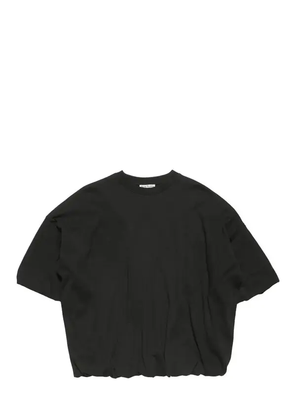 Acne Studios Label-print T-shirt - Black