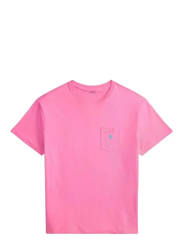 Polo Ralph Lauren Embroidered-logo Crew-neck T-shirt - Pink