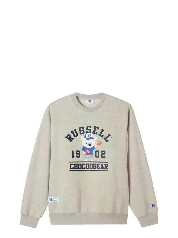 CHOCOOLATE Graphic-print Crew-neck Sweatshirt - Neutrals