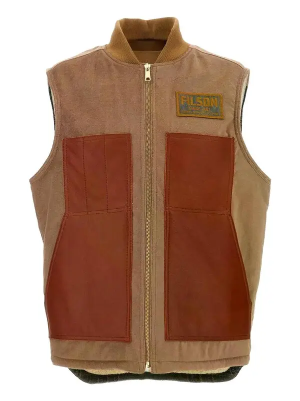 Junya Watanabe Logo-patch Gilet - Brown