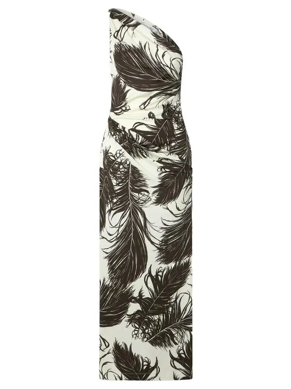 Oscar De La Renta Milano Printed Jersey Gown - Brown