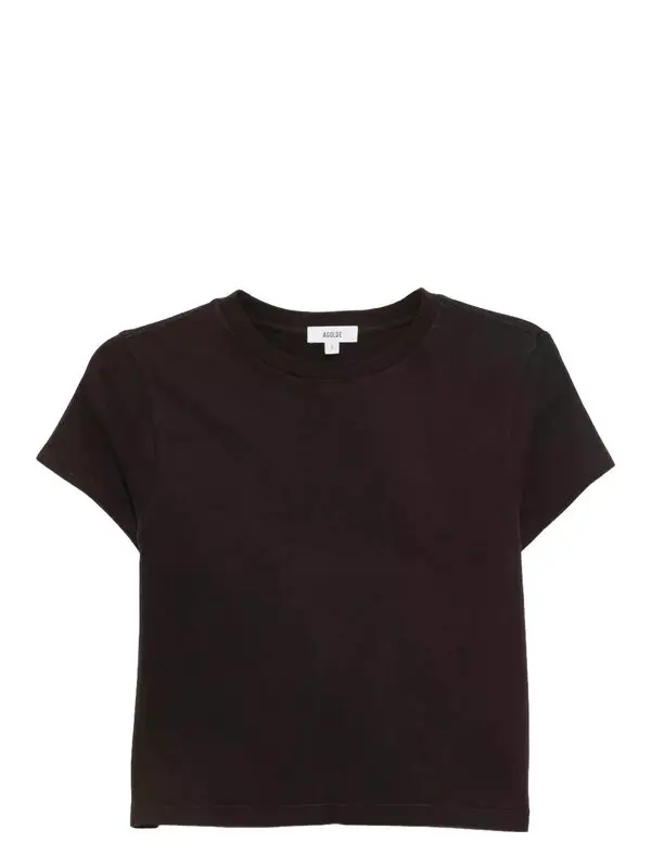 AGOLDE Adine Shrunken T-shirt - Brown