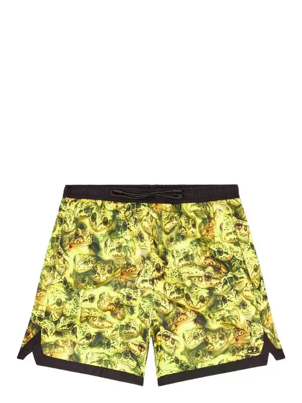 Diesel Logo-detail Swim Shorts - Yellow