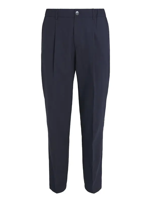 Herno Stretch Virgin Wool Trousers - Navy