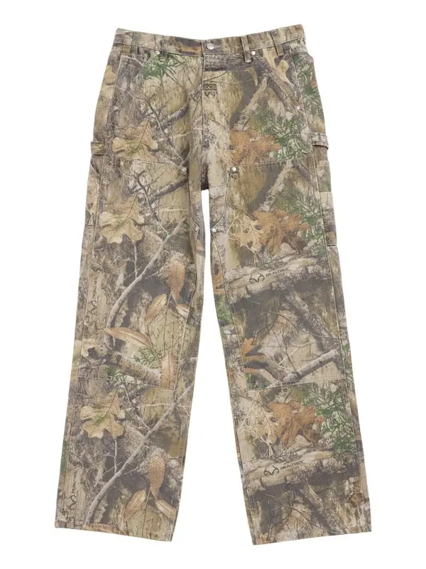 CHERRY LOS ANGELES Realtree Camouflage Double-knee Carpenter Trousers - Green