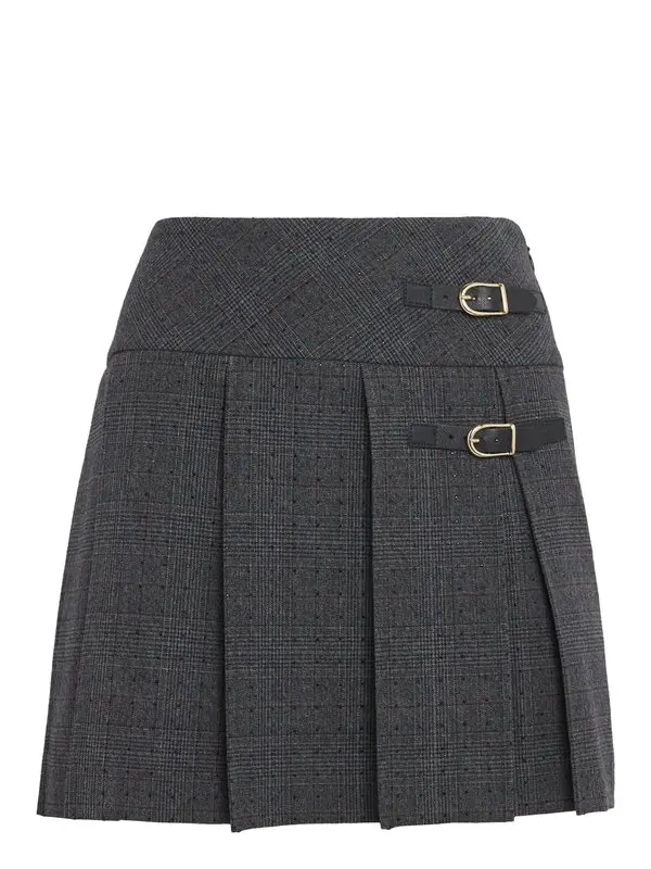 Sandro Tweed Mini Skirt - Black
